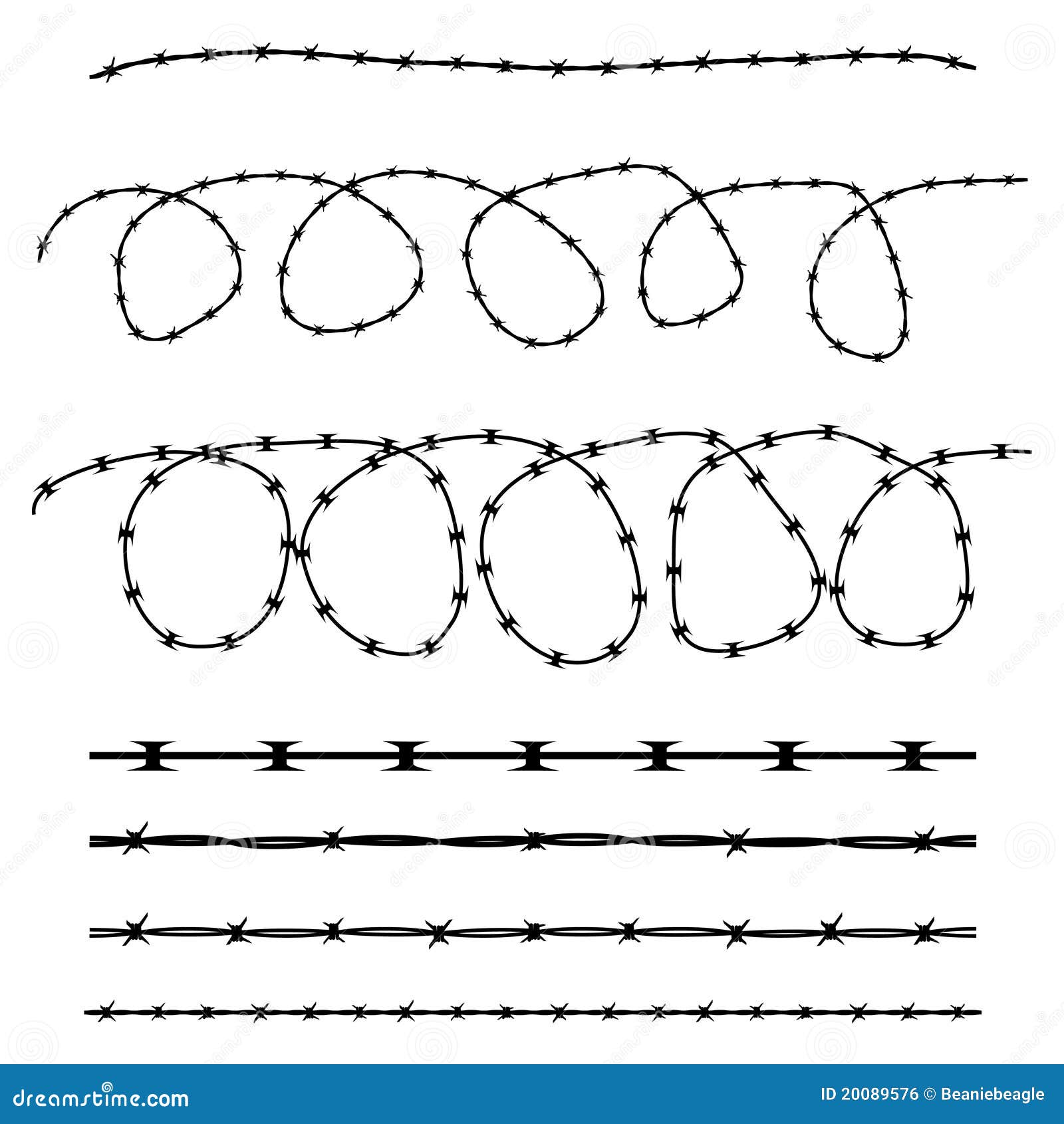 Barbed Wire Vector Brush
