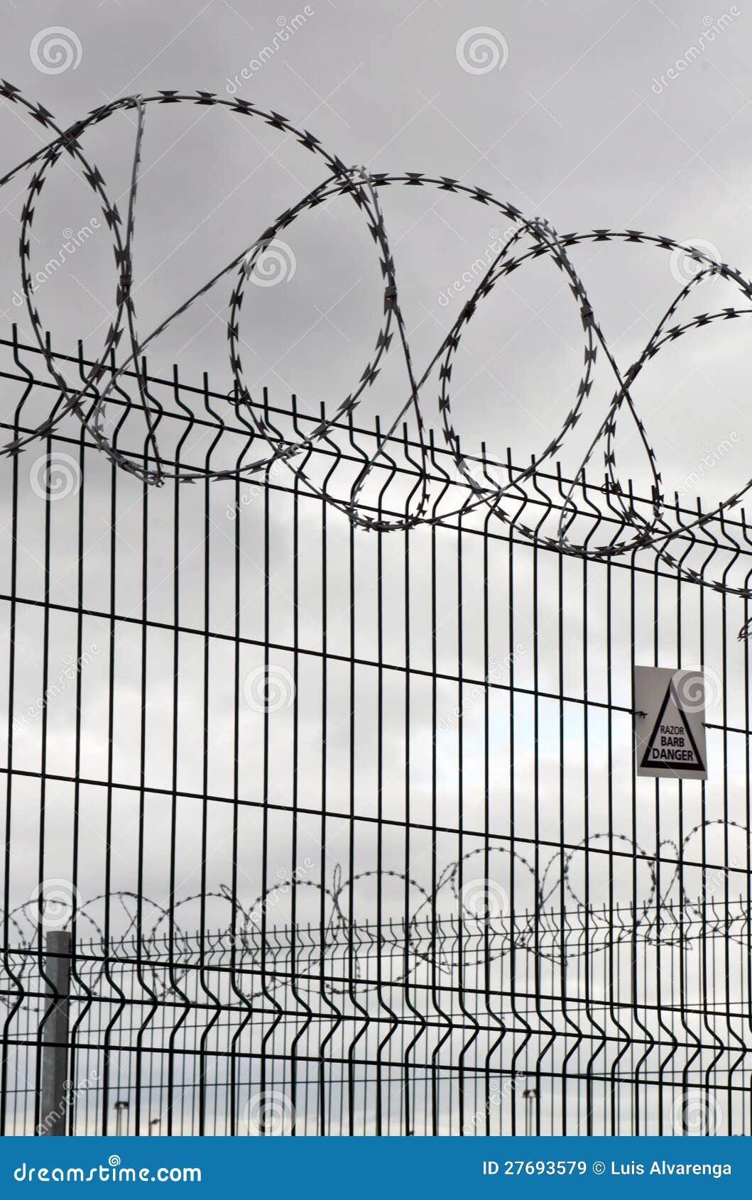 Barbed wire stock image. Image of circular, barbwire - 27693579
