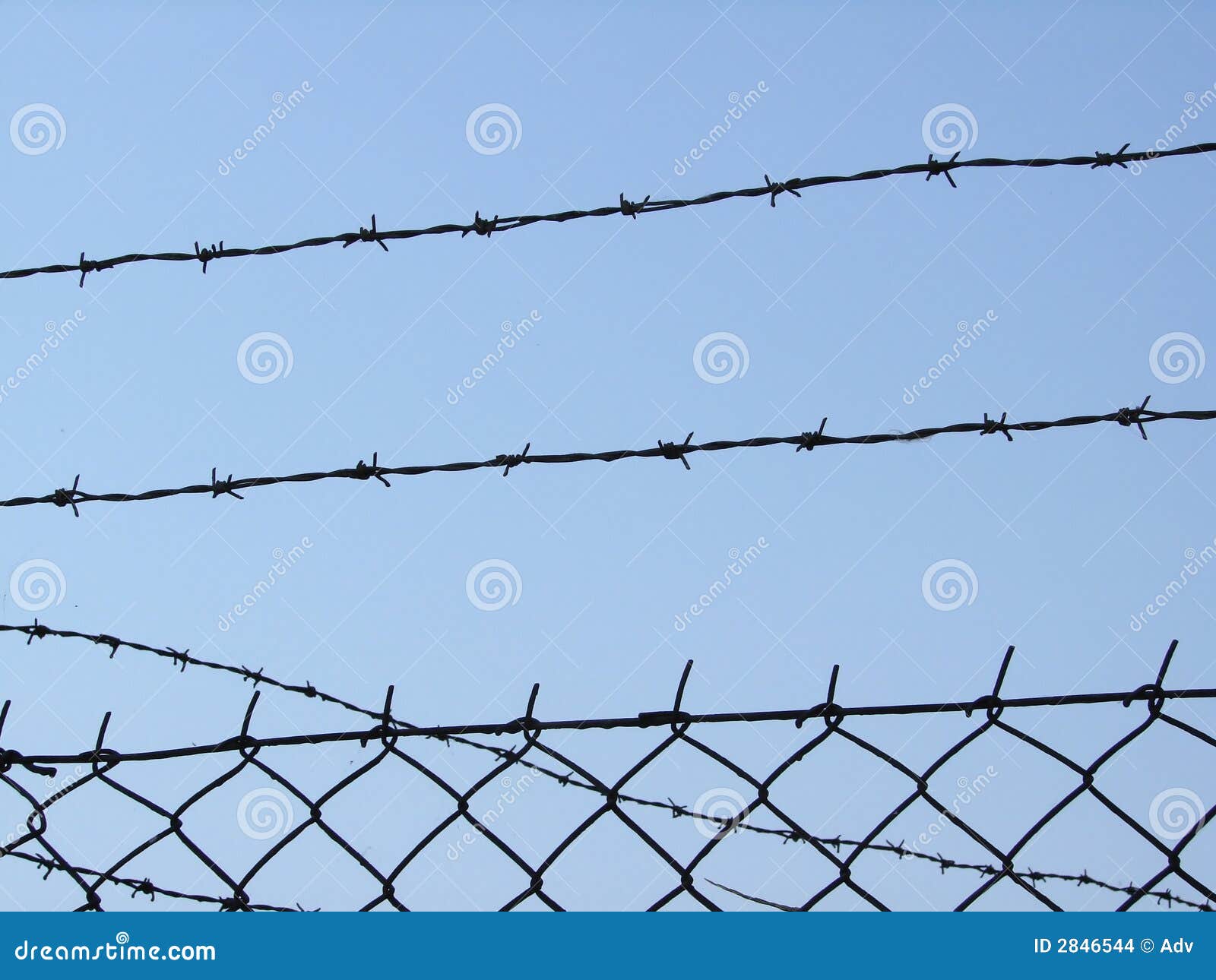 Barbed wire stock photo. Image of defend, defense, barrier - 2846544
