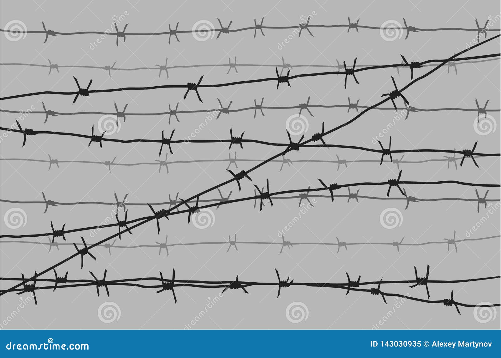 Barbed wire background stock vector. Illustration of background - 143030935