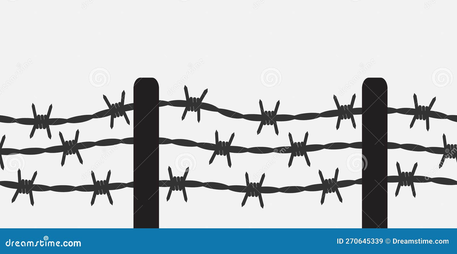 Barbed Wire Border Seamless Pattern Stock Vector - Illustration of ...