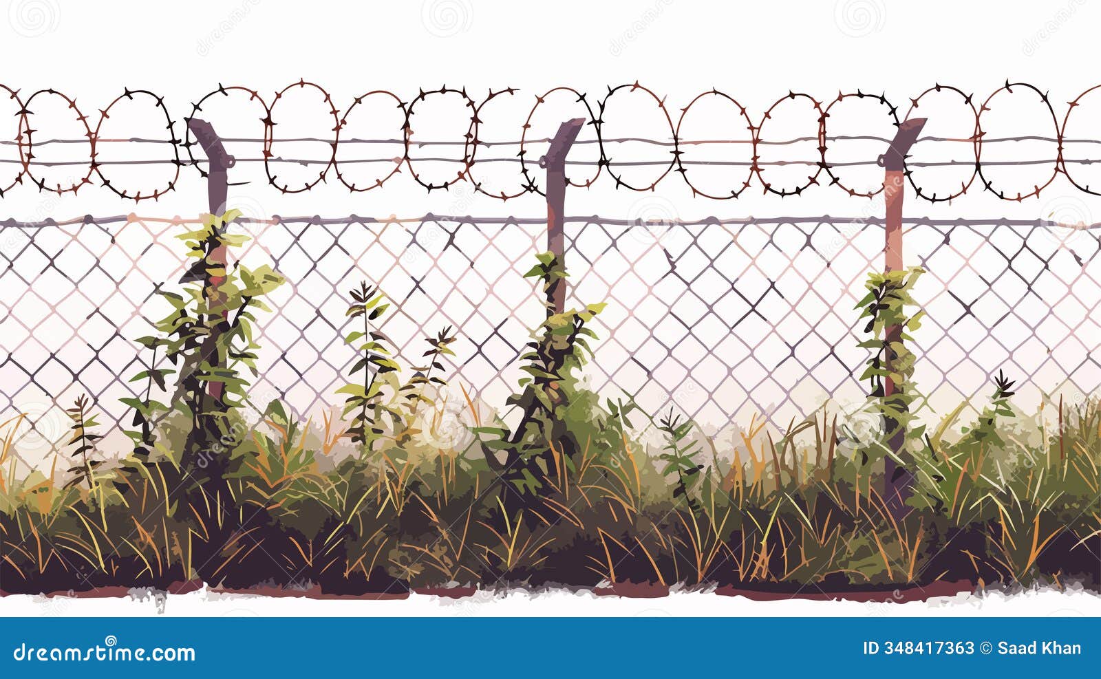 Barbed Wire Borders and Lines Graphic Design Element Stock Illustration ...