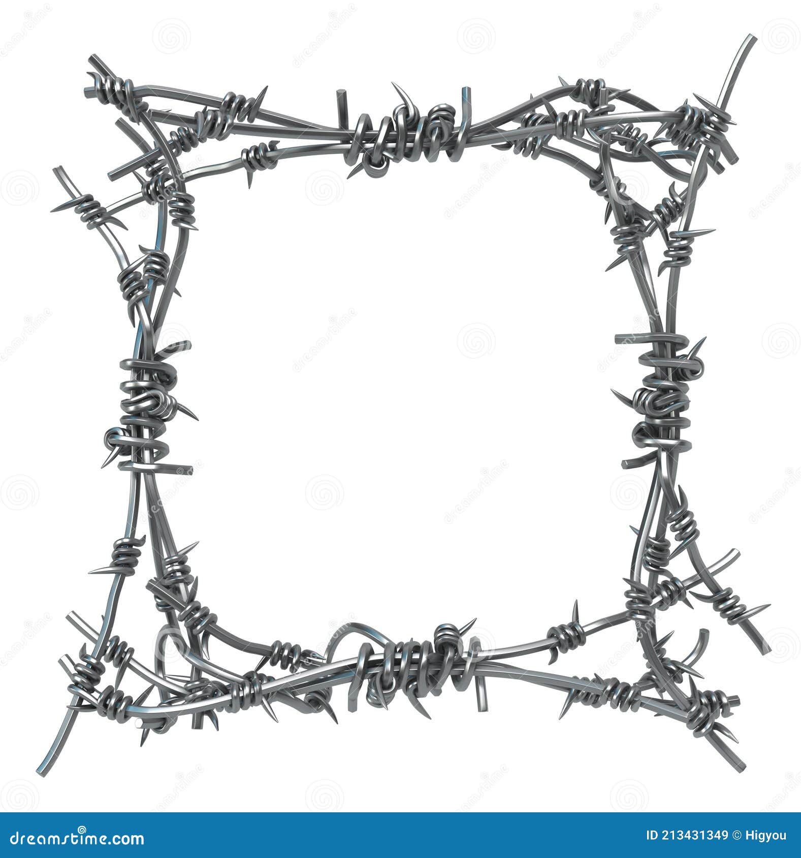 Barbed Wire, Bundle Square stock illustration. Illustration of iron ...