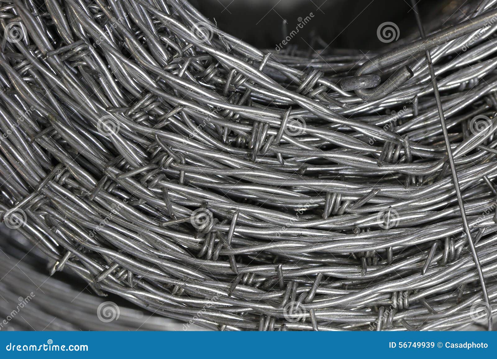 Barbed wire stock image. Image of texture, barbed, iron - 56749939