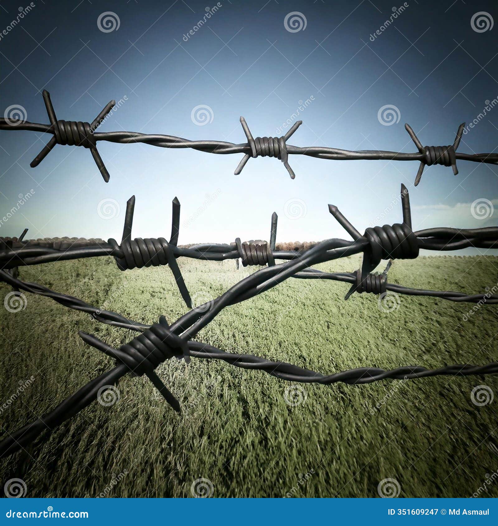 Barbed Wire Design- Black Barbwire for Security, Safety Elements, and ...