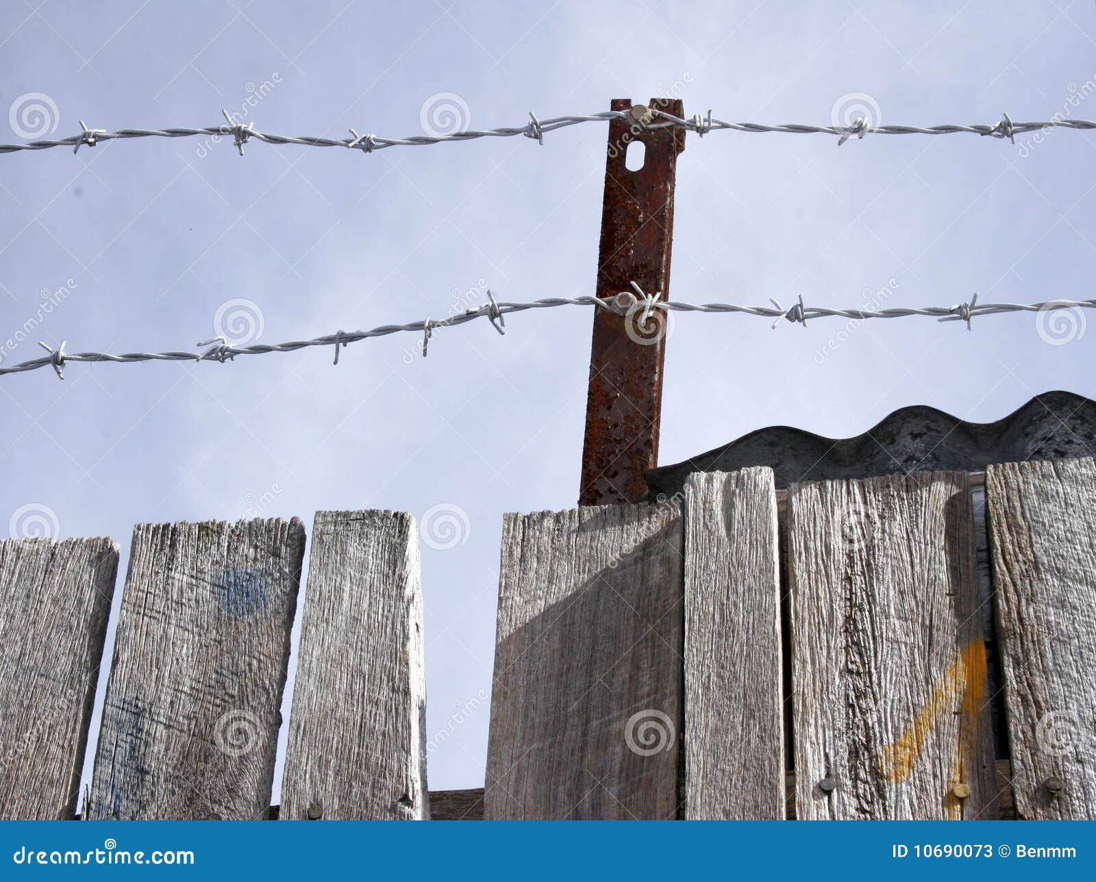Barbed wire and fence stock image. Image of evil, closeup - 10690073