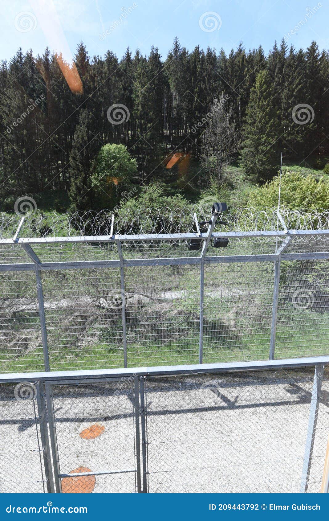 Barbed Wire Fence As Security Measurement in Prison Stock Photo - Image ...