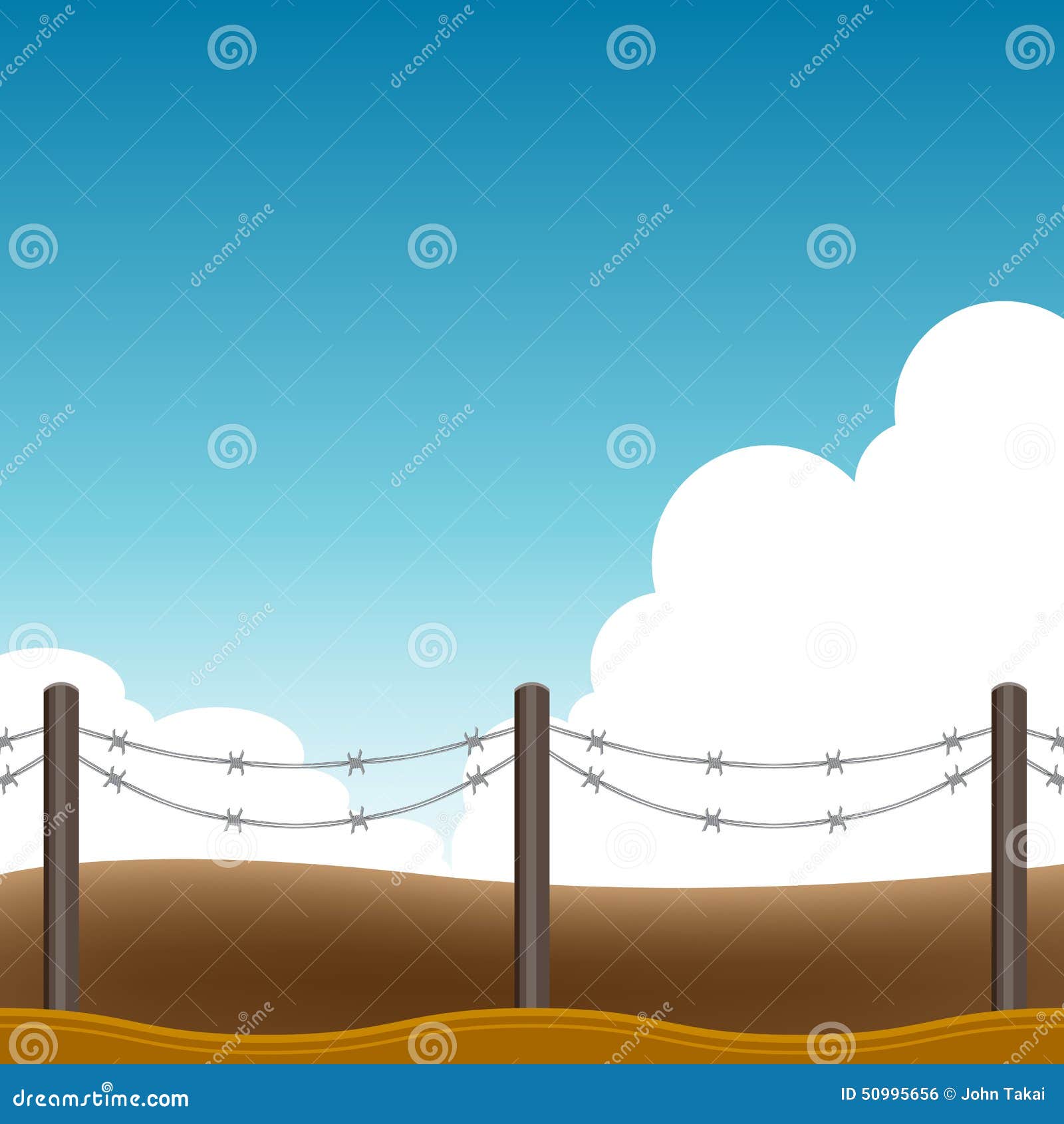 Barbed Wire Fence Background Stock Vector - Illustration of protection ...
