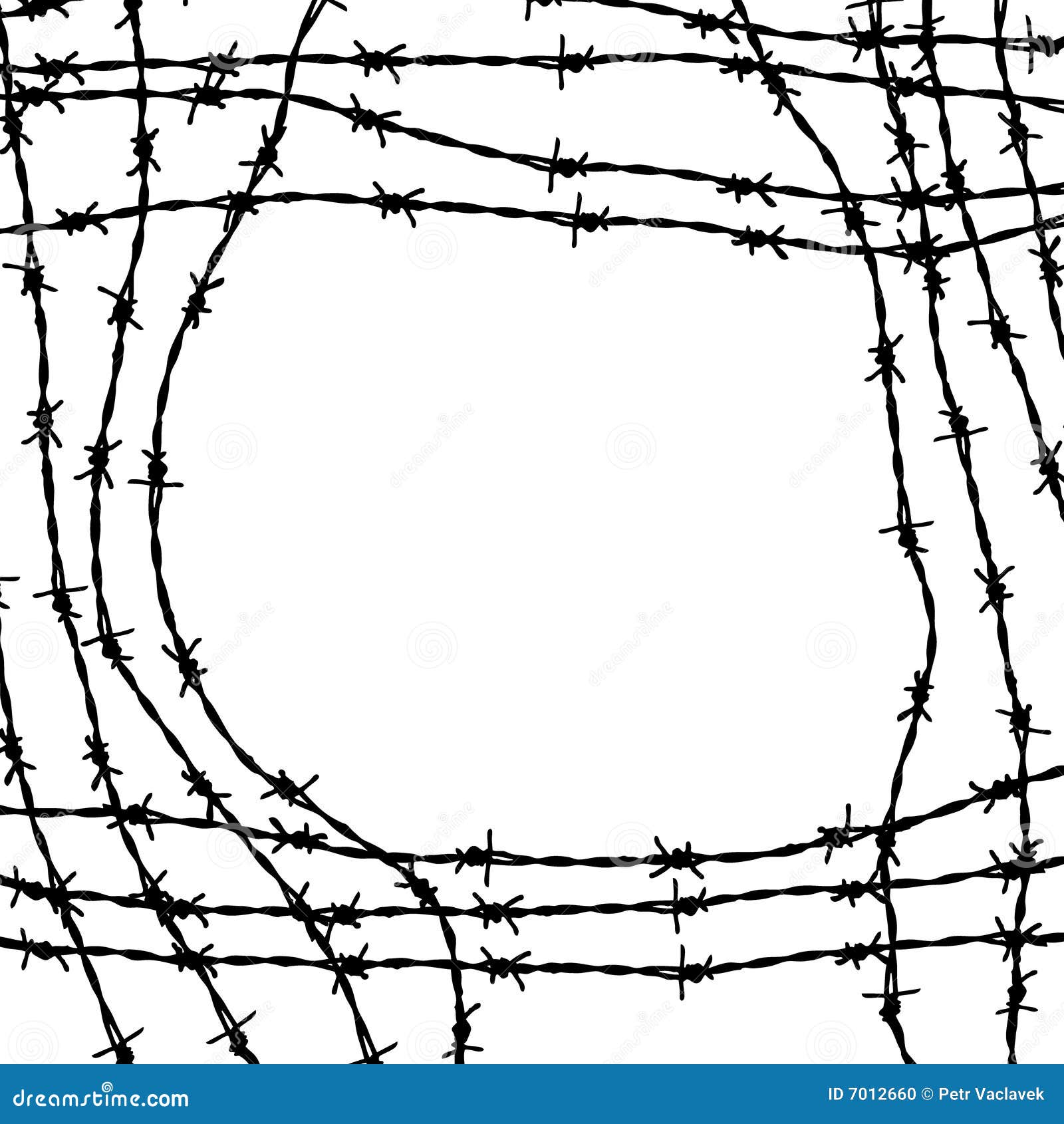 Barbed wire frame stock vector. Illustration of guard - 7012660