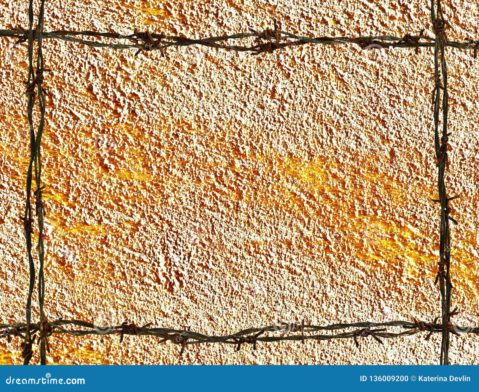 Barbed wire frame stock photo. Image of line, copy, military - 136009200