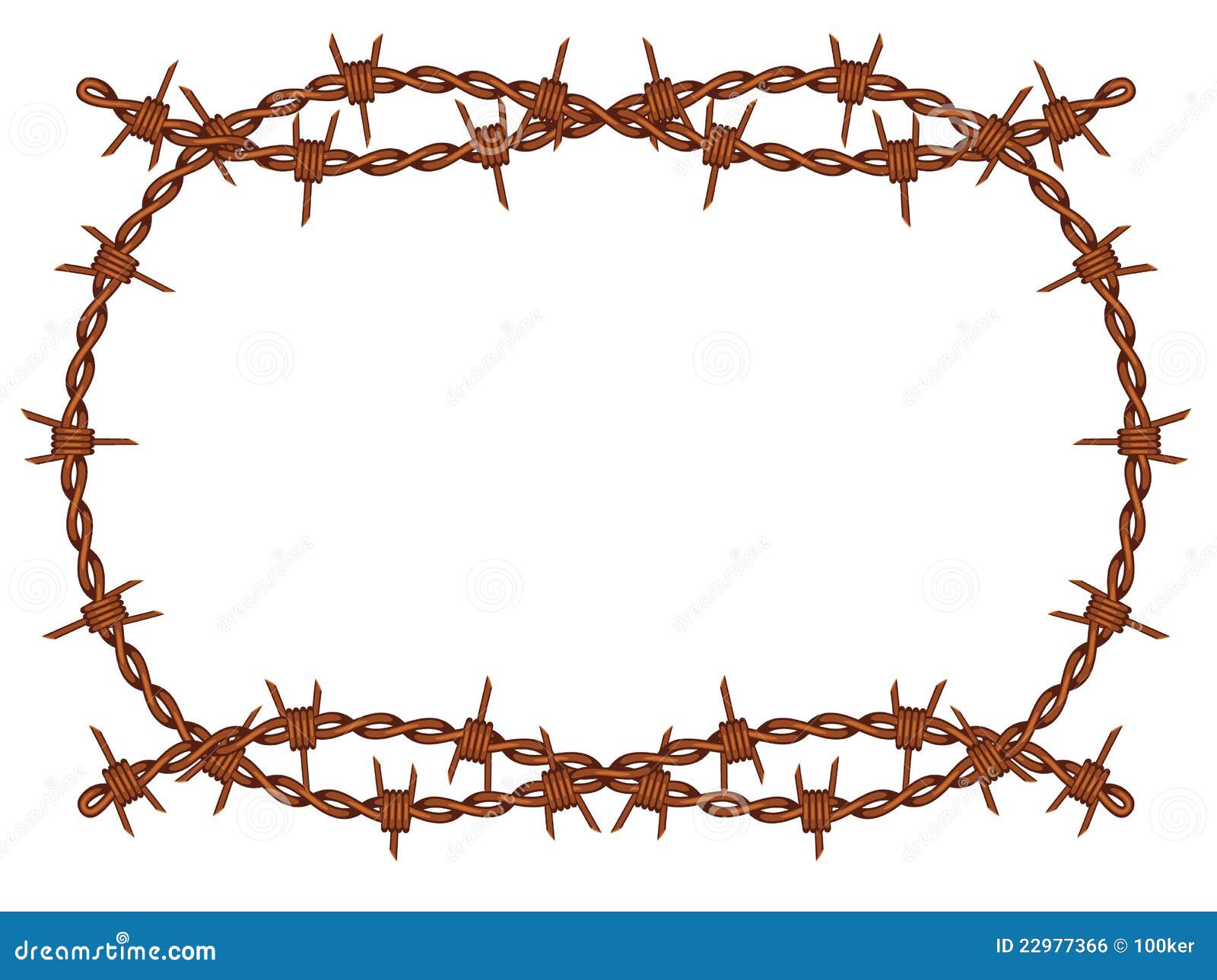 Barbed wire frame vector stock vector. Illustration of bleed - 22977366