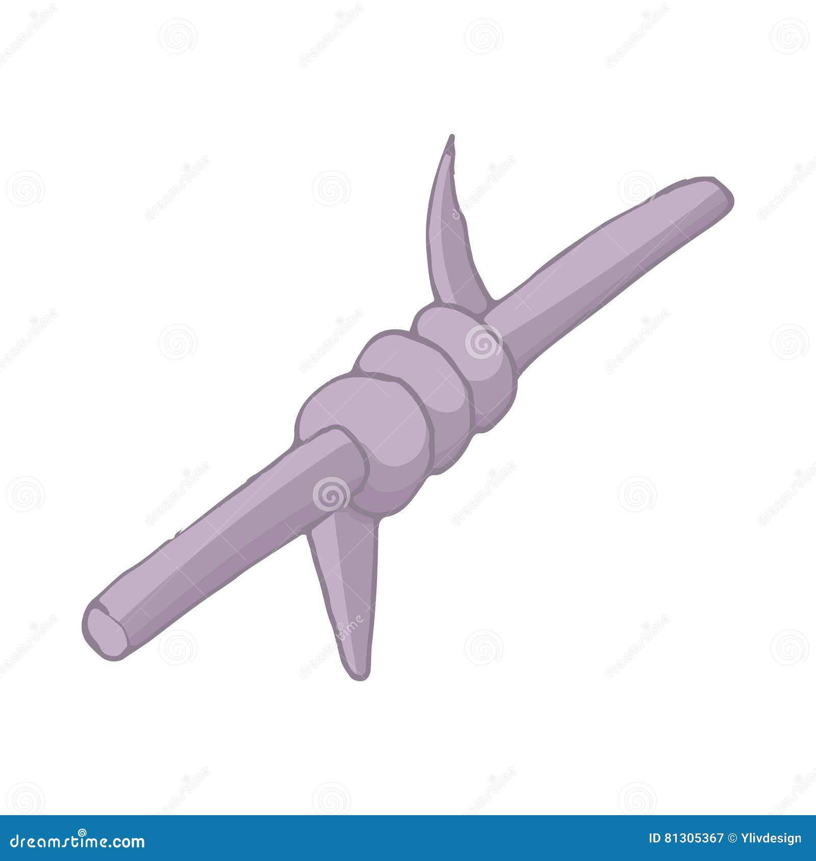 Barbed Wire Icon in Cartoon Style Stock Vector - Illustration of barb ...