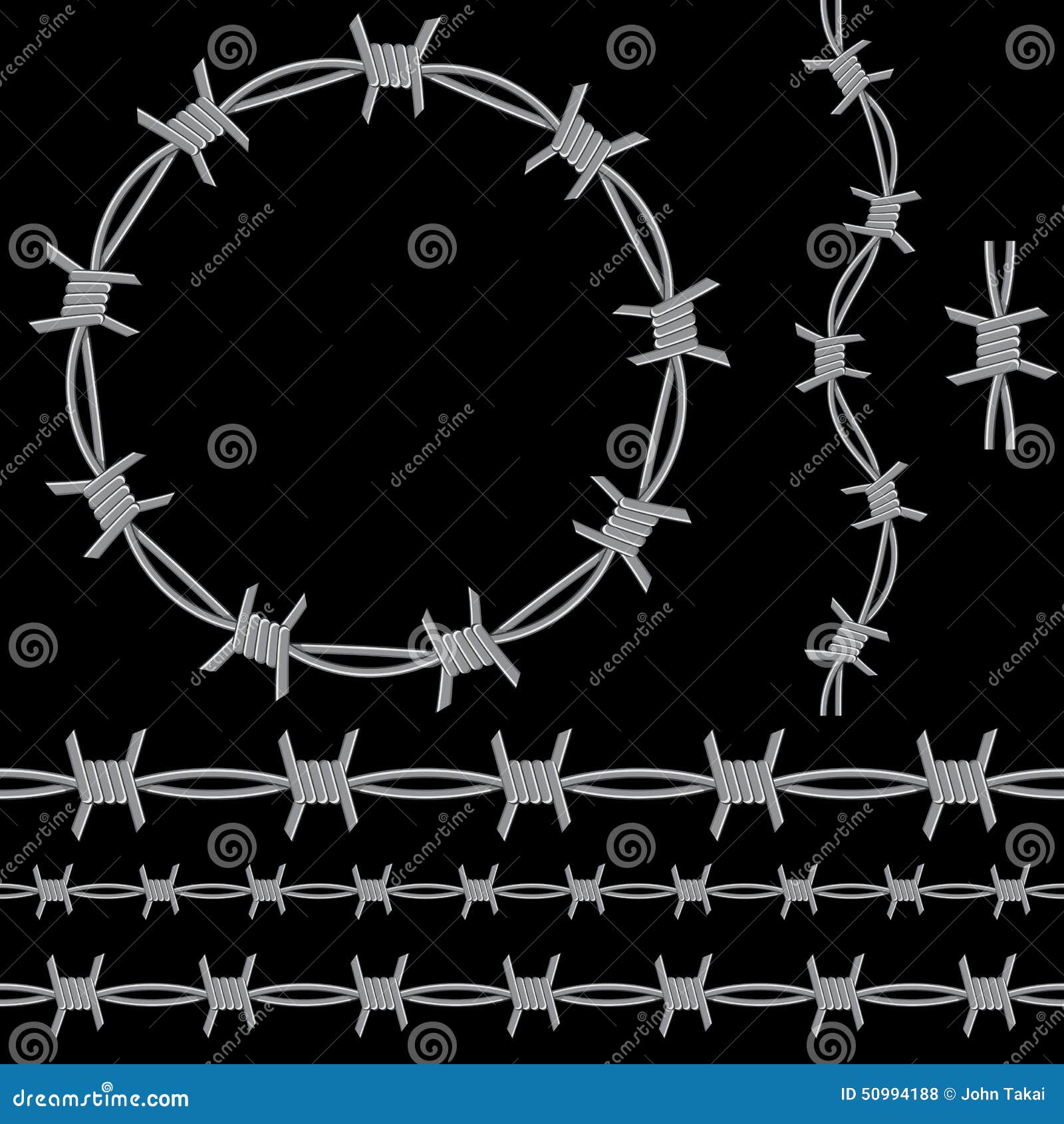Barbed Wire Icon Set stock vector. Illustration of graphic - 50994188