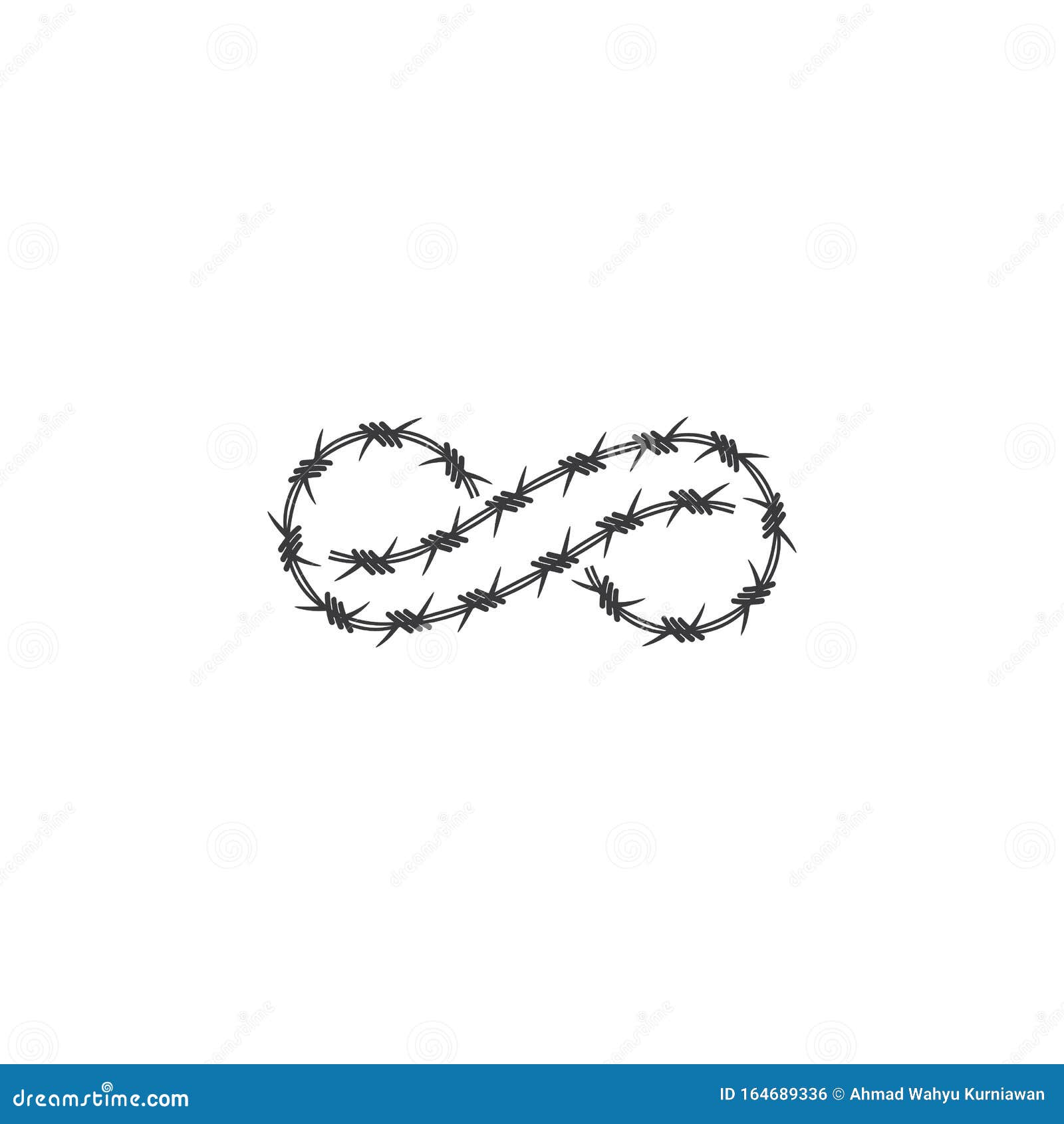 Barbed wire illustration stock vector. Illustration of icon - 164689336