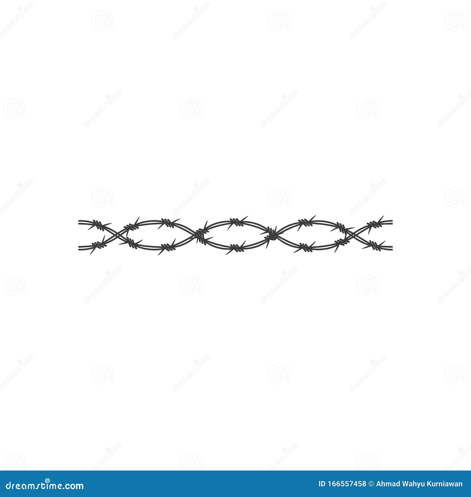 Barbed Wire Illustration Vector Stock Vector - Illustration of wire ...
