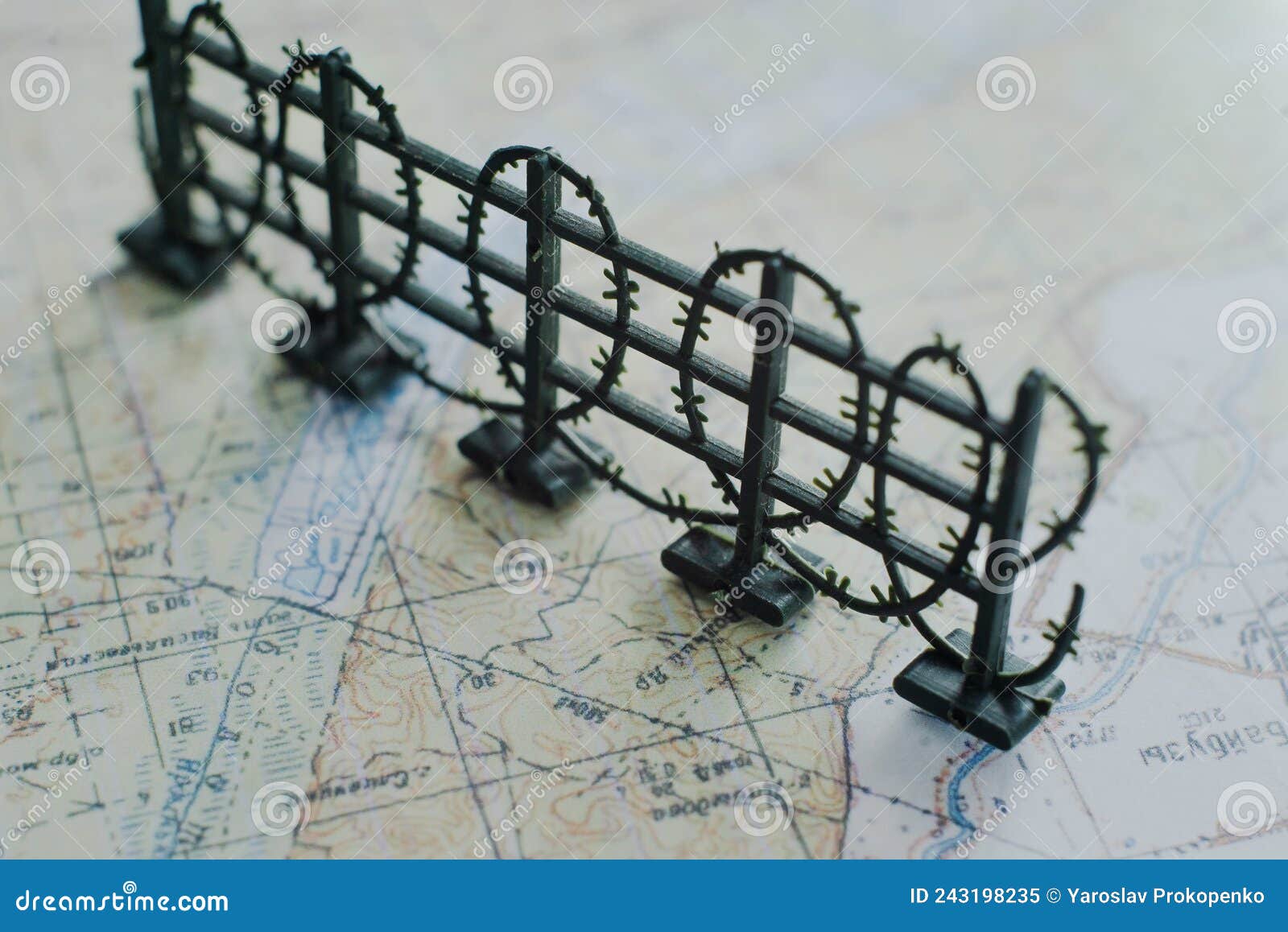 Barbed Wire on the Map of Ukraine. Concept Stock Image - Image of ...
