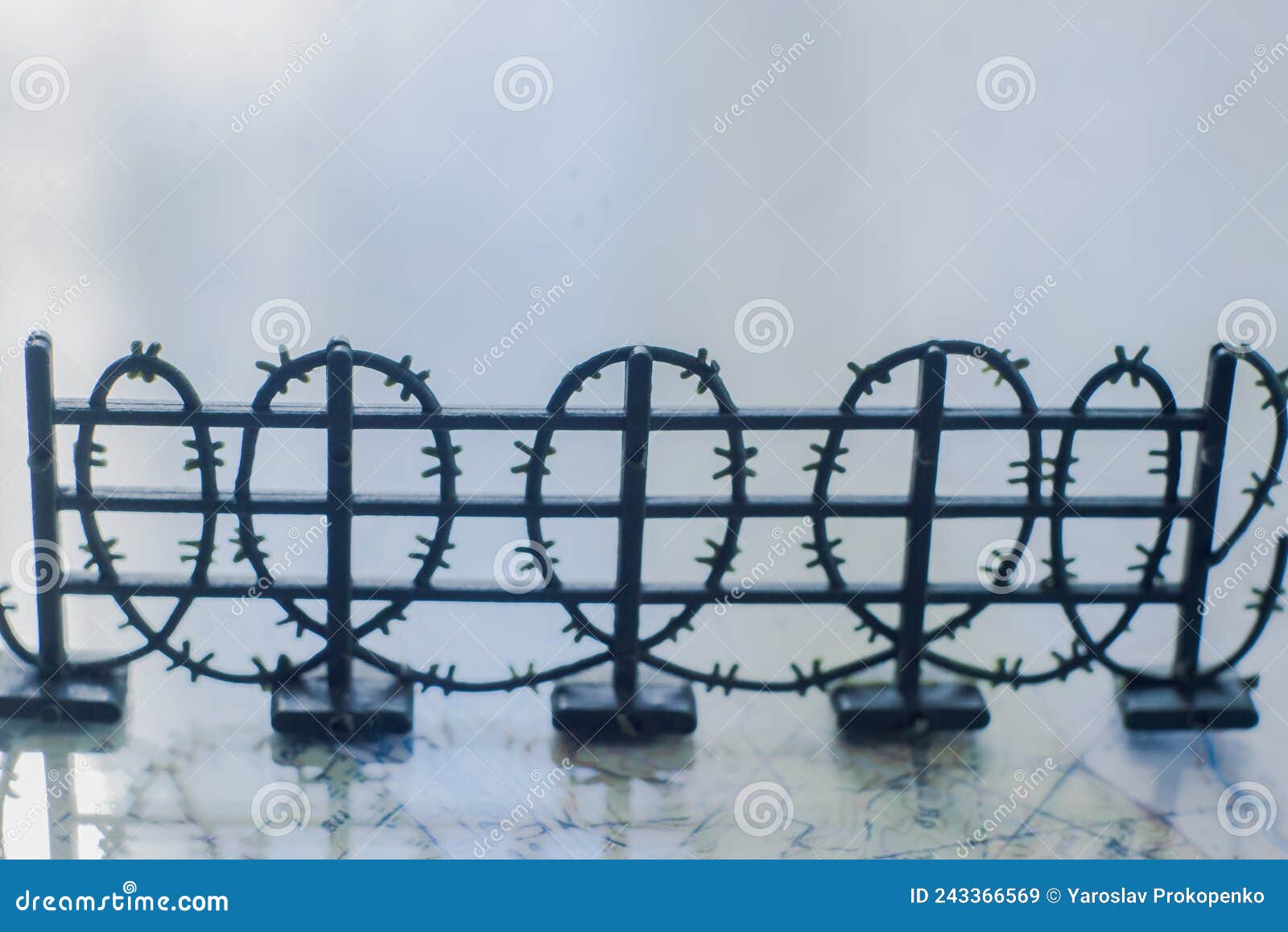 Barbed Wire on the Map of Ukraine. Concept Stock Image - Image of ...
