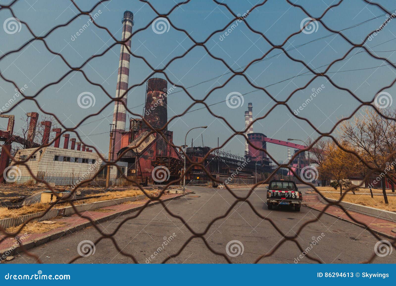 Barbed Wire Outside the Factory Stock Image - Image of wire, look: 86294613