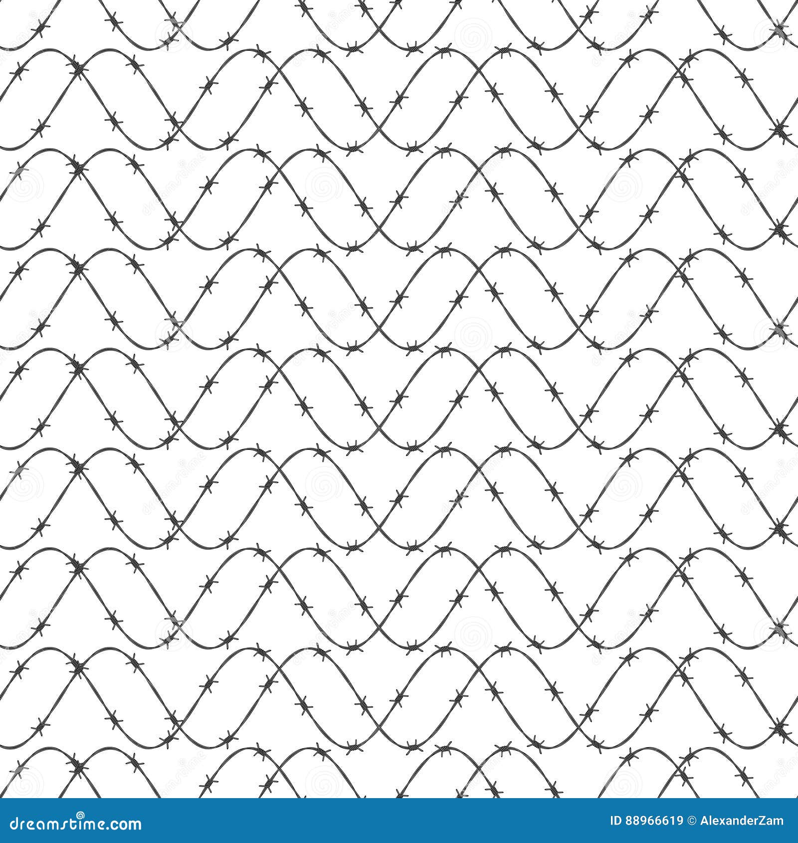 Barbed wire pattern stock vector. Illustration of security - 88966619
