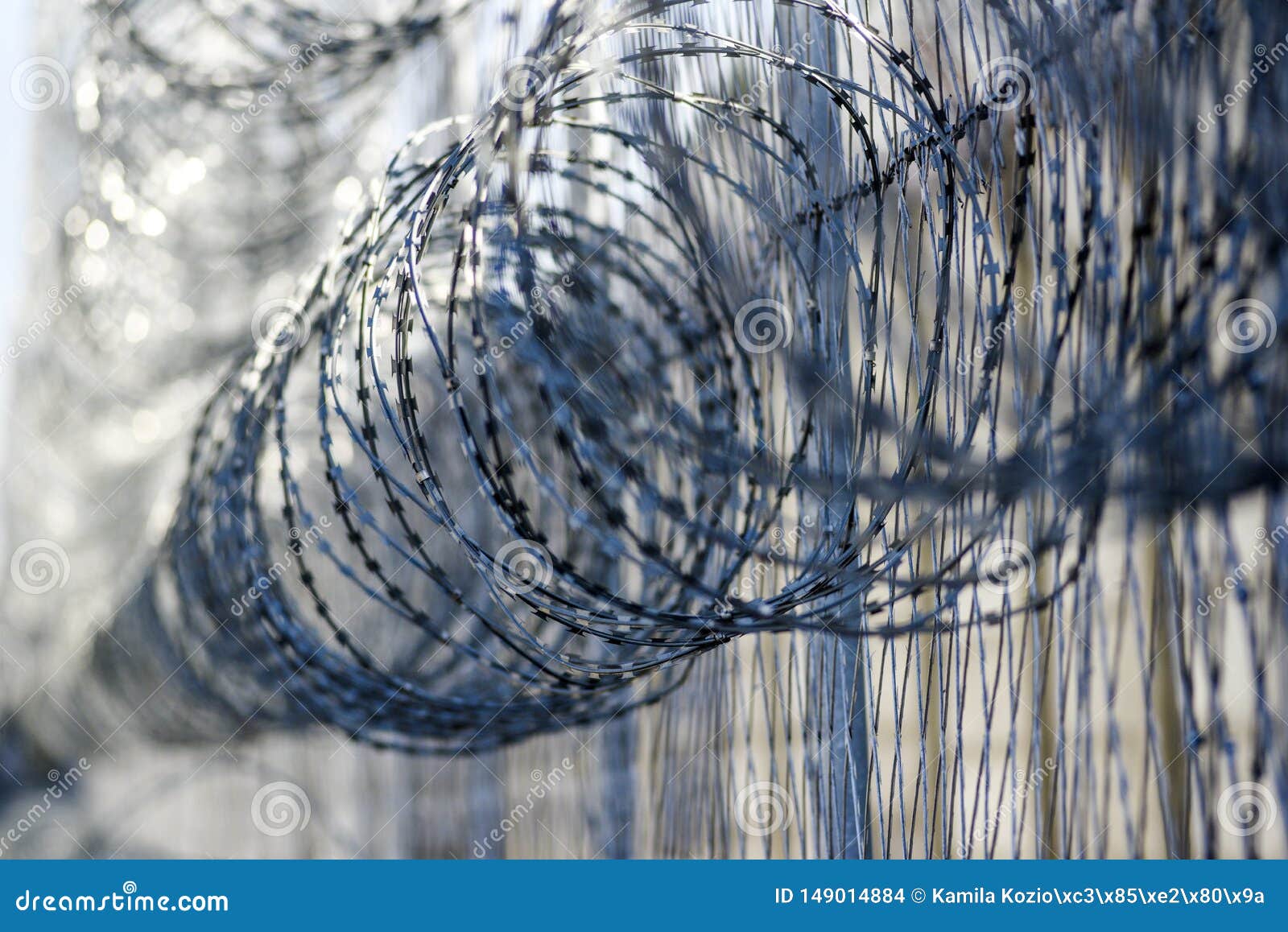 Barbed Wire in Prison, Protecting Prisoners from Escaping Stock Photo ...