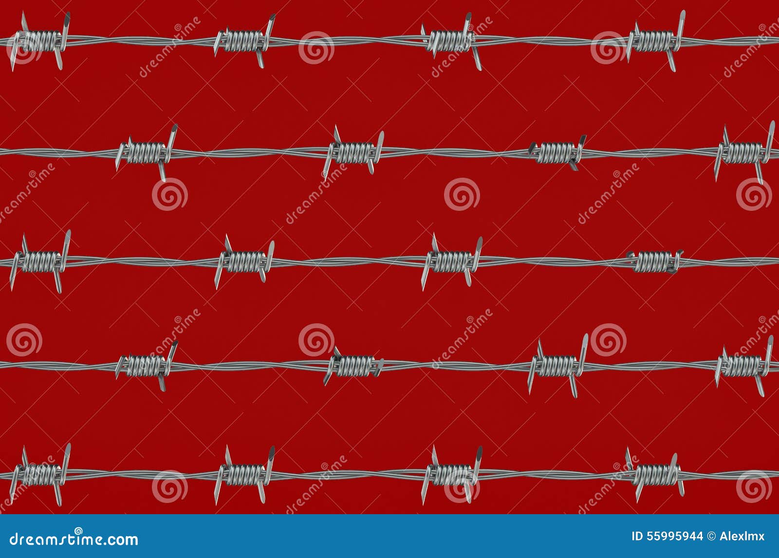 Barbed Wire On Red Background Stock Photography | CartoonDealer.com ...