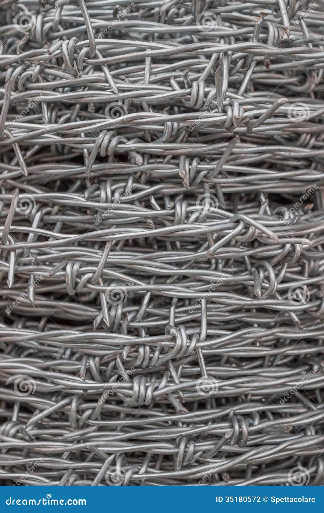 Barbed Wire Roll Background Stock Photo - Image of limit, abstract ...