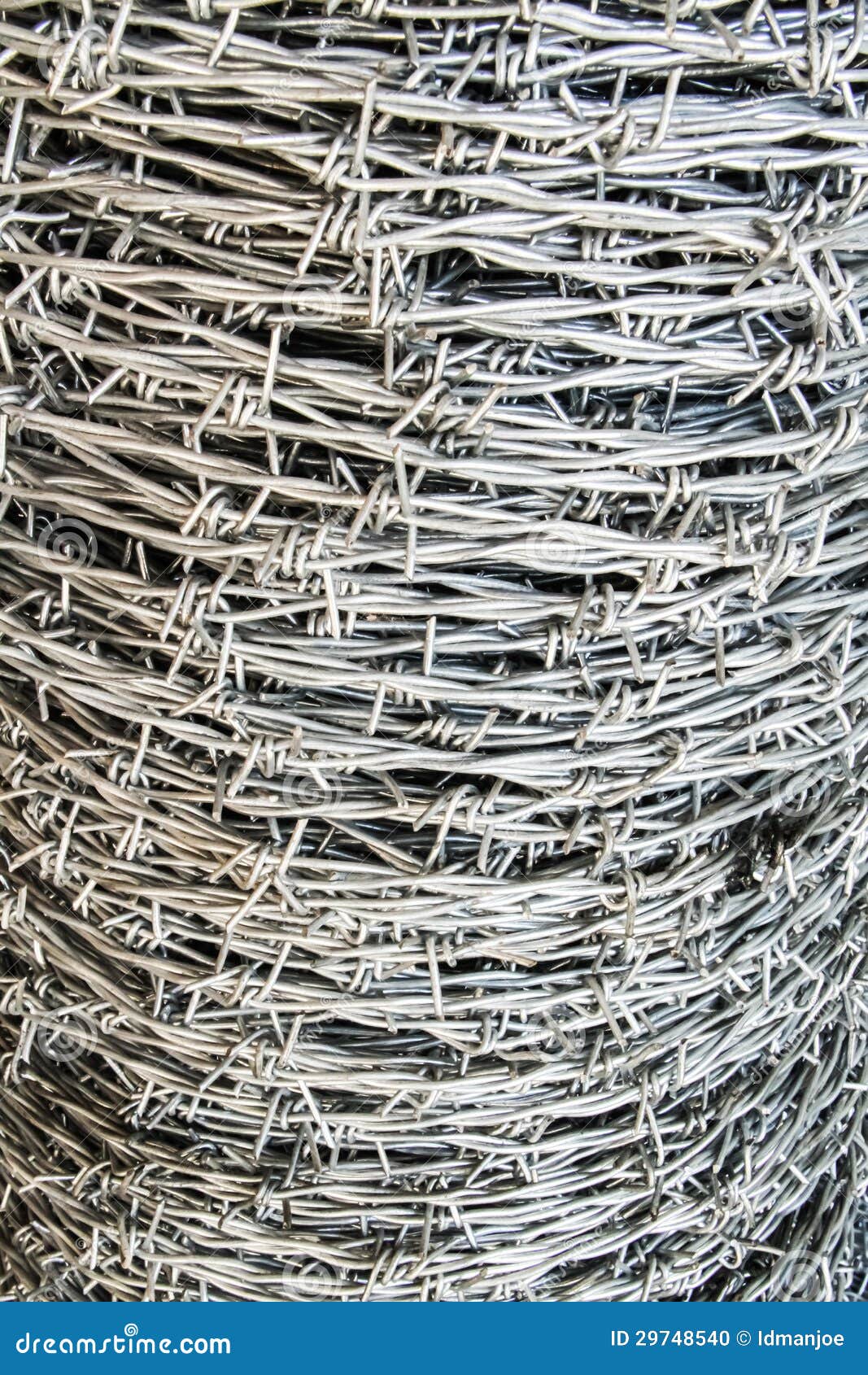 Barbed wire roll stock photo. Image of black, danger - 29748540