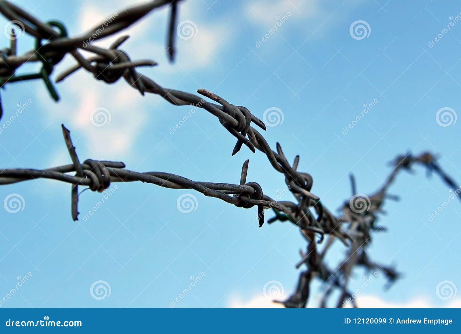 Barbed Wire Security Fence stock image. Image of wire - 12120099