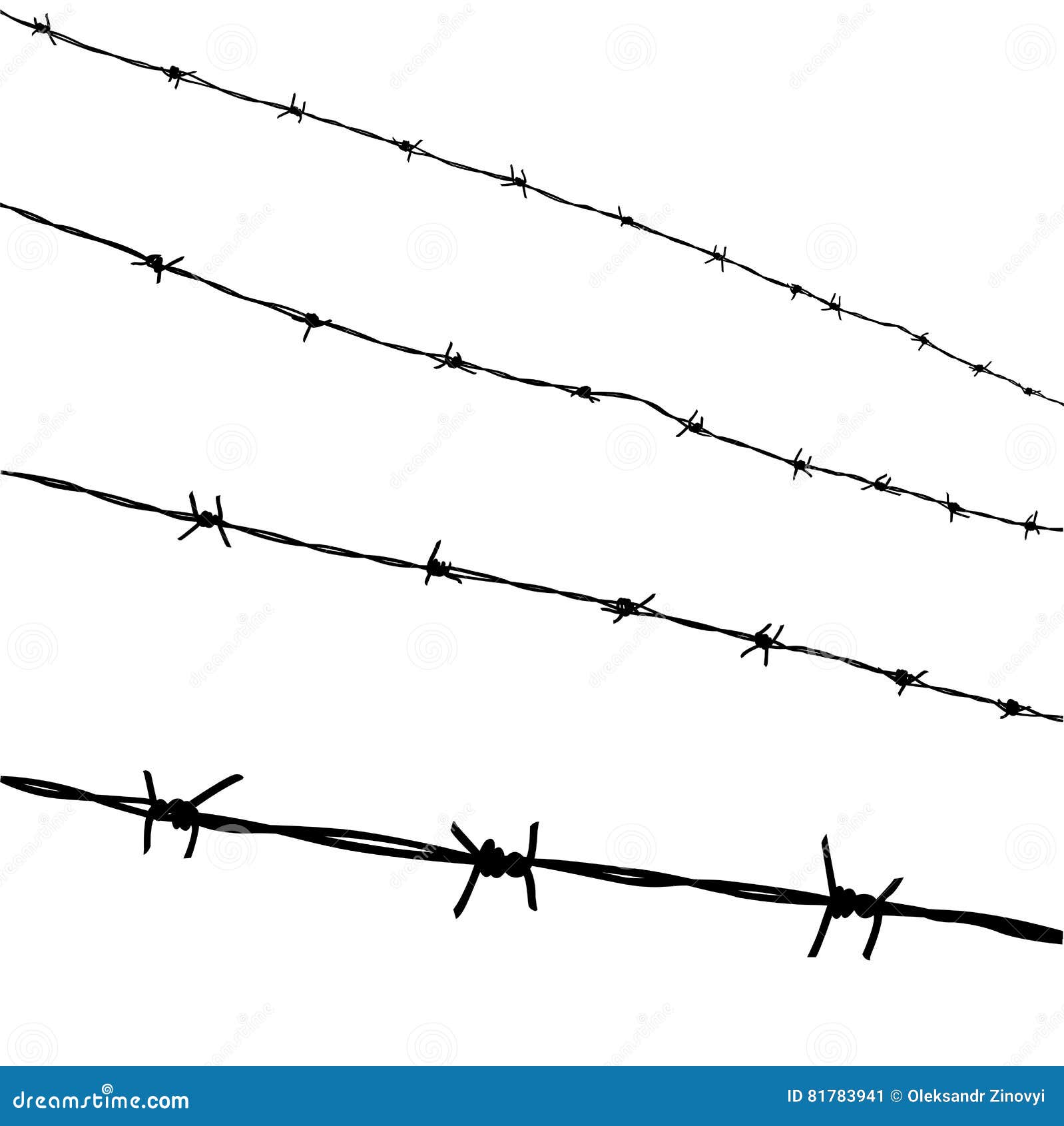 Barbed wire silhouette stock vector. Illustration of enclose - 81783941