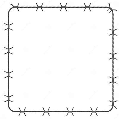 Barbed wire square border stock vector. Illustration of barbwire - 96272293