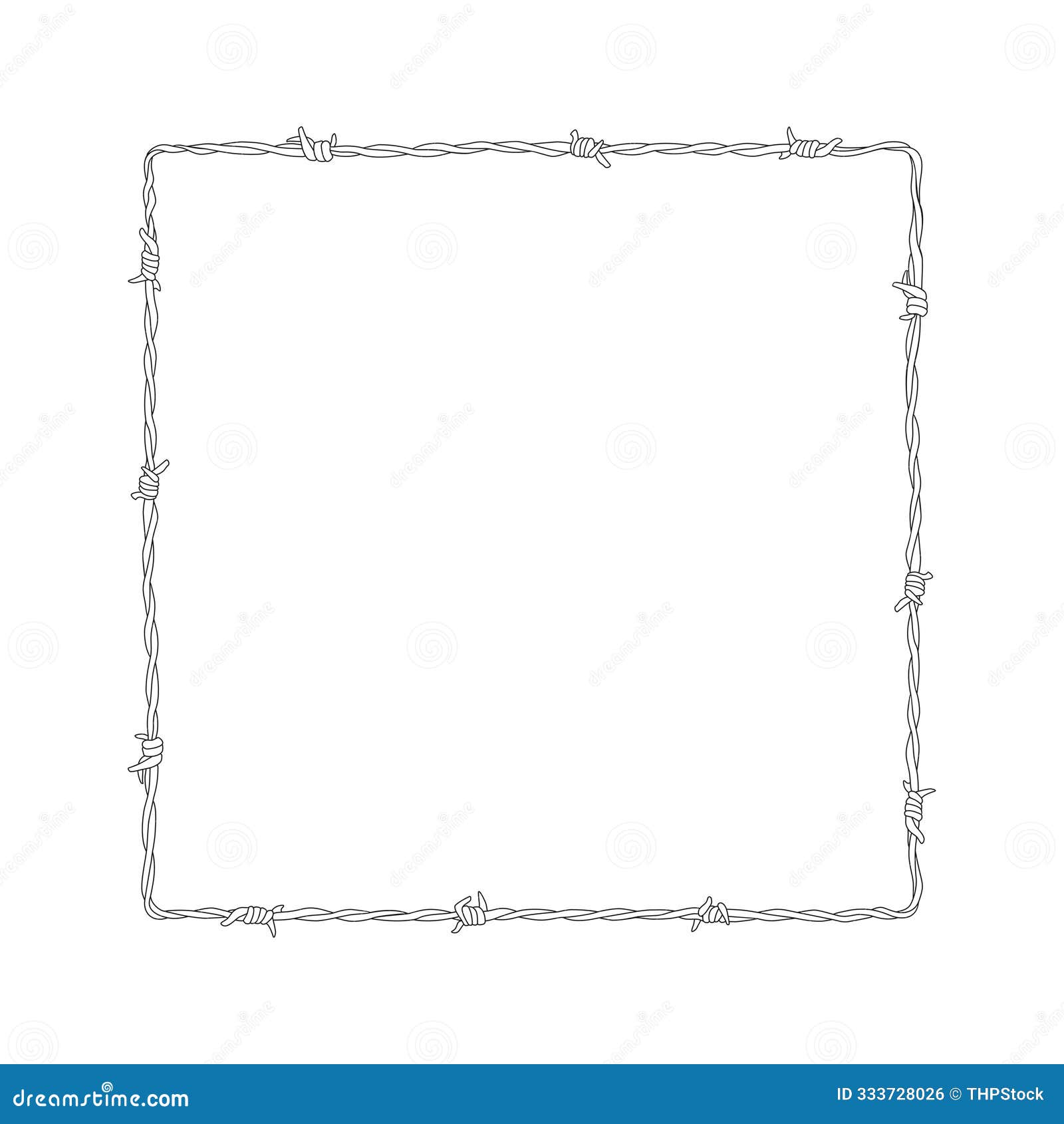 Frame From Outline Flowers In Cartoon Doodle. Vector Hand Drawn ...