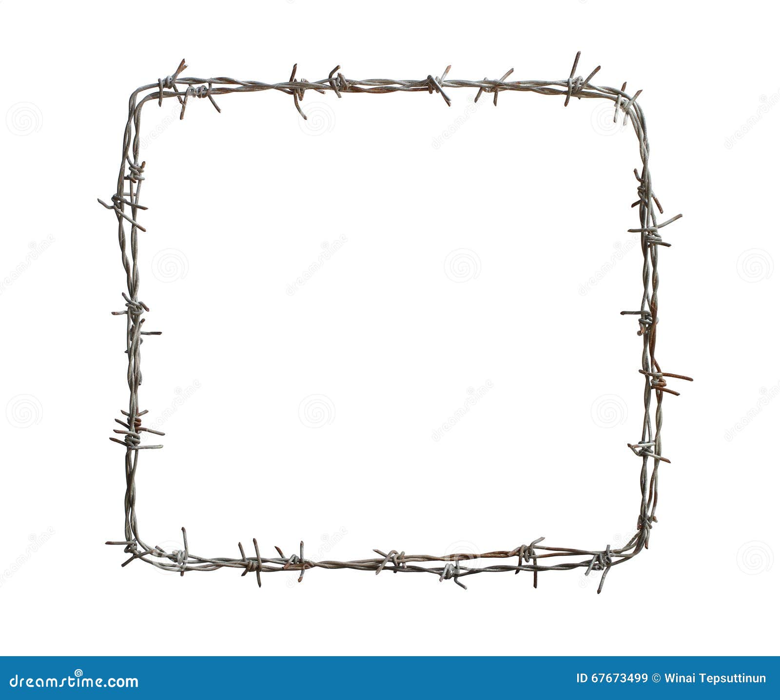Barbed wire square stock image. Image of iron, border - 67673499