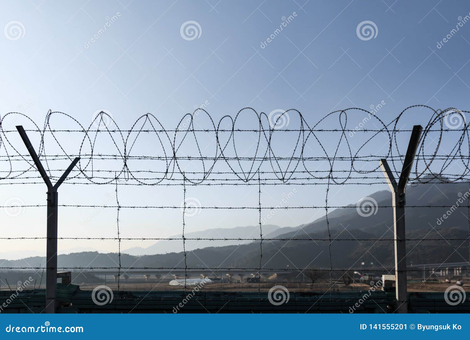 Barbed Wire, Steel Fencing Wire with Sharp Edge Stock Image - Image of ...