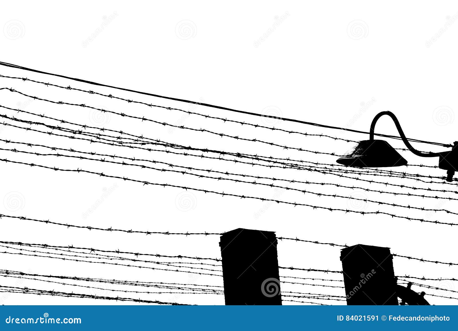 Barbed Wire To Demarcate the Prison Camp Editorial Photo - Image of ...