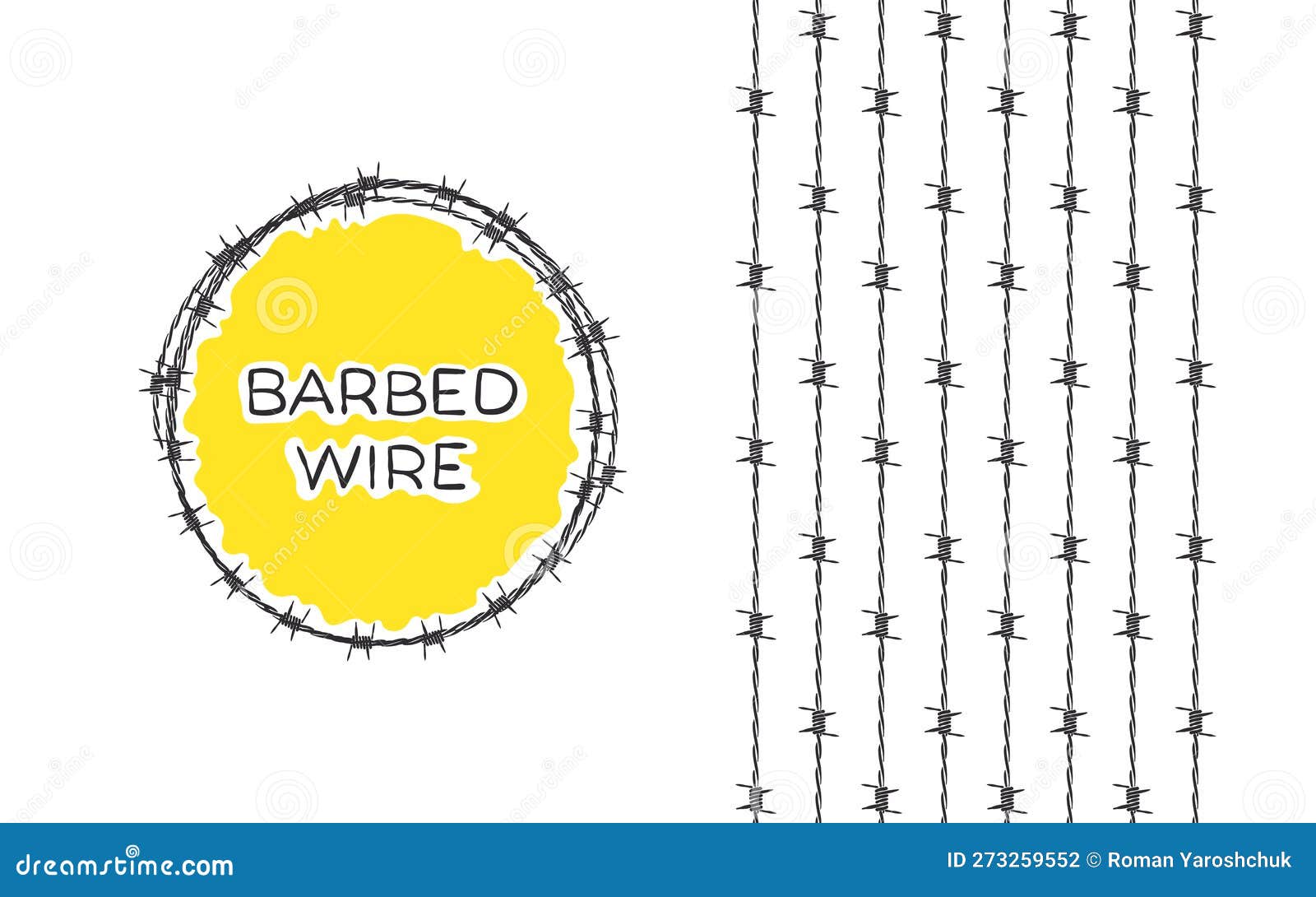 Barbed Wire. Twisted and Flat Razor Wire. Security Fencing Stock ...