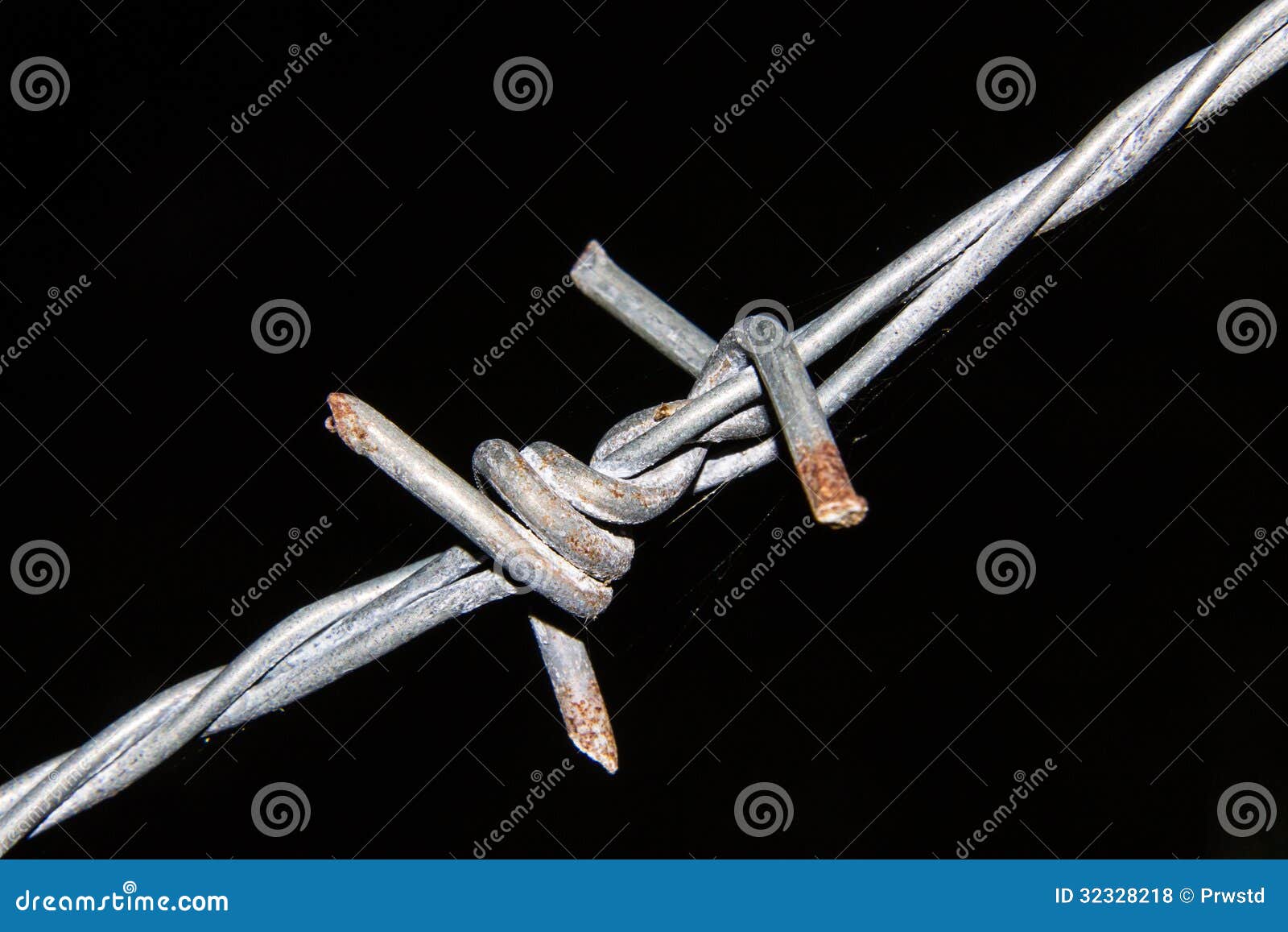 Barbed wire stock photo. Image of three, sharp, rust - 32328218
