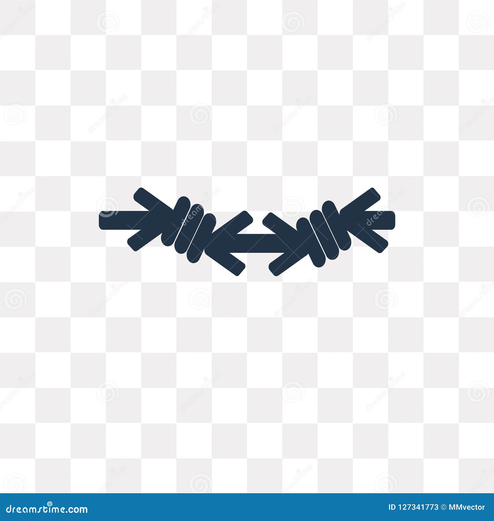 Barbed Wire Vector Icon Isolated On Transparent Background, Barb Stock ...
