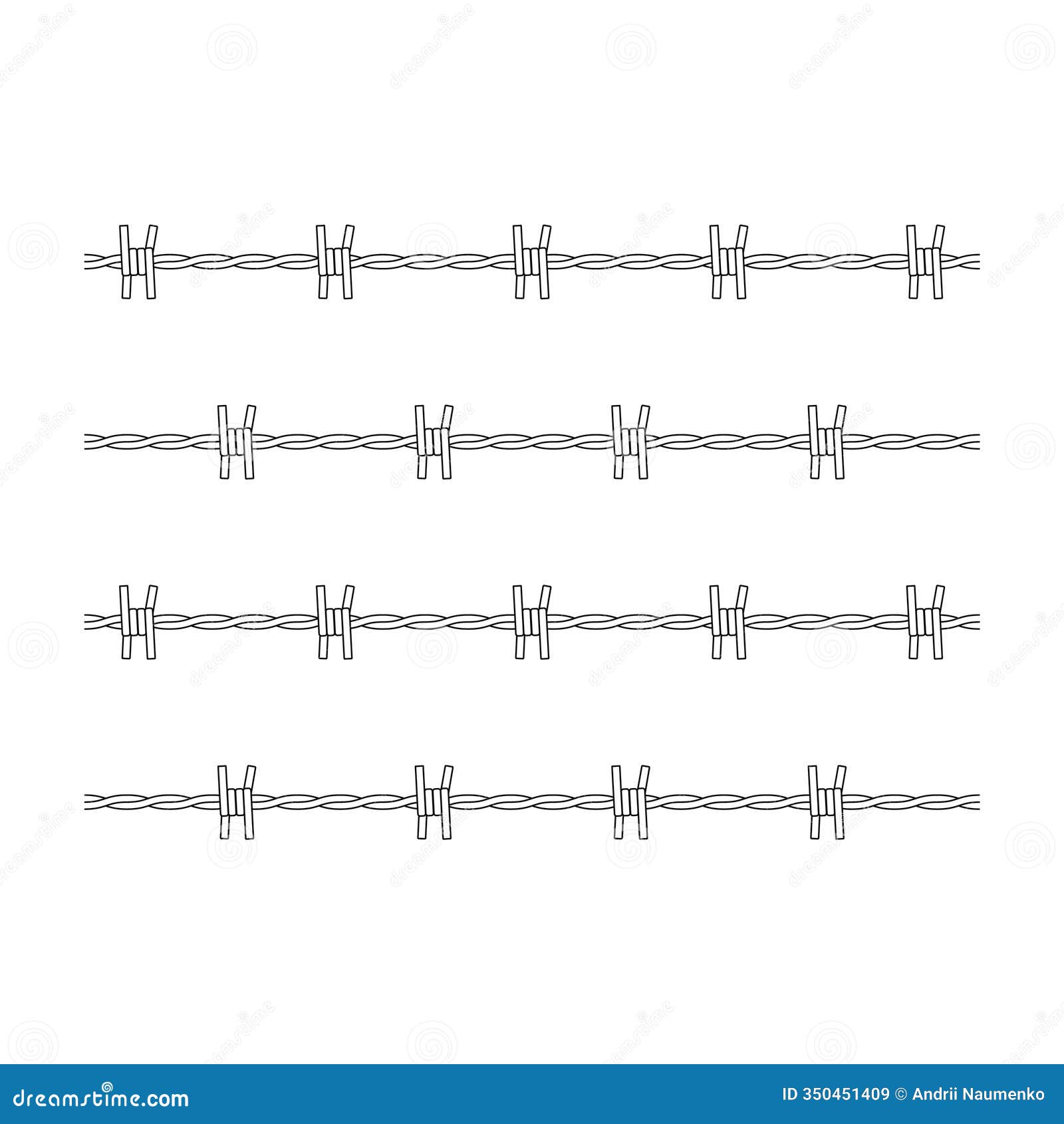 Barbed Wire Vector Illustration Stock Illustration - Illustration of ...