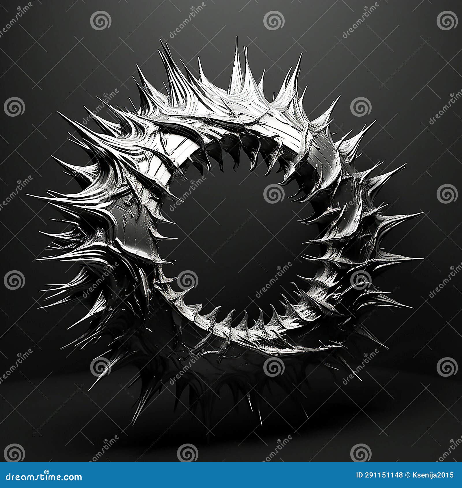 Barbed Wire 3d Illustration Stock Illustration - Illustration of ...