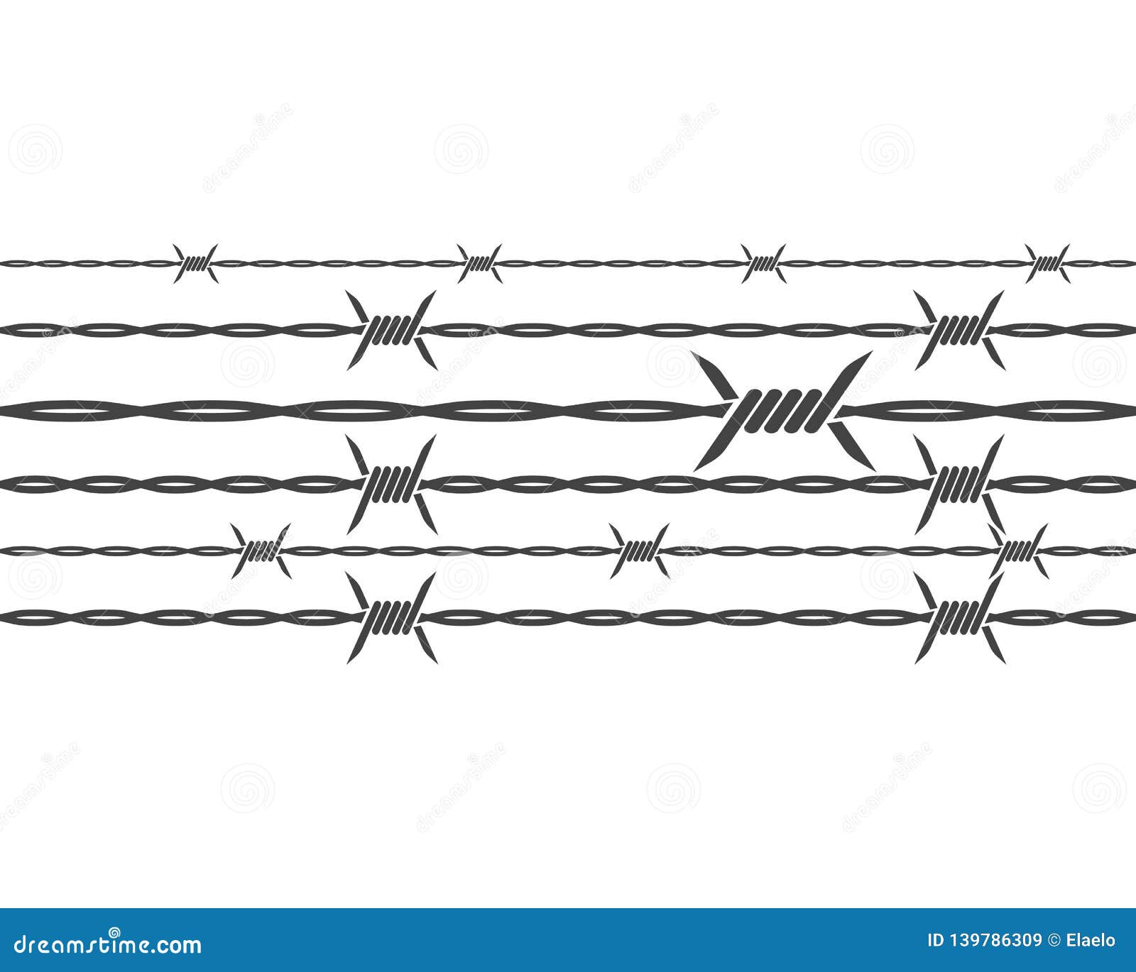 Barbed Wire Vector Illustration Stock Vector - Illustration of military ...
