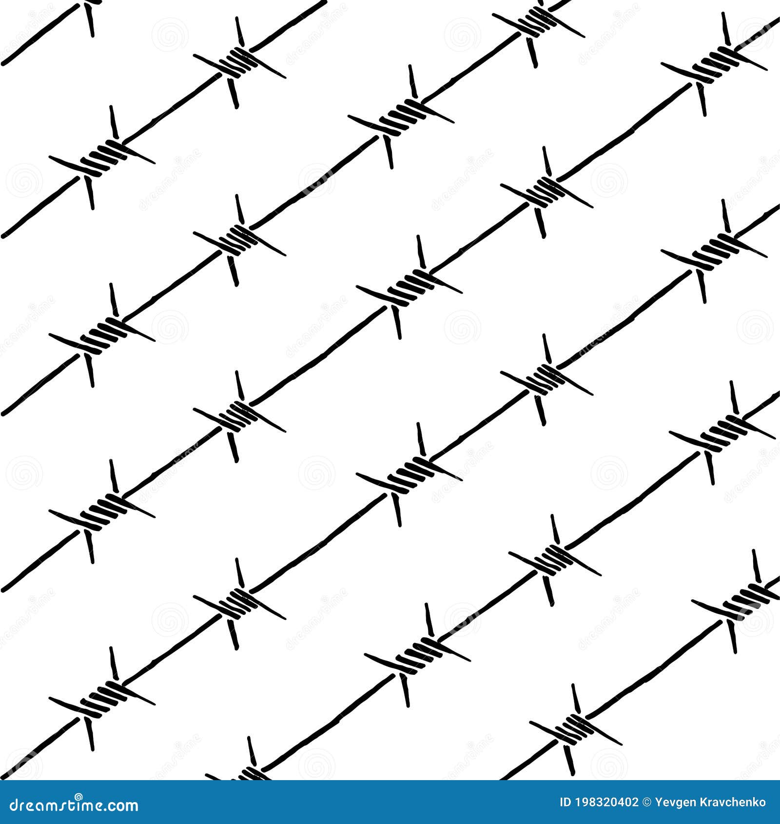 Pattern With Barbed Wire Cartoon Vector | CartoonDealer.com #67733623