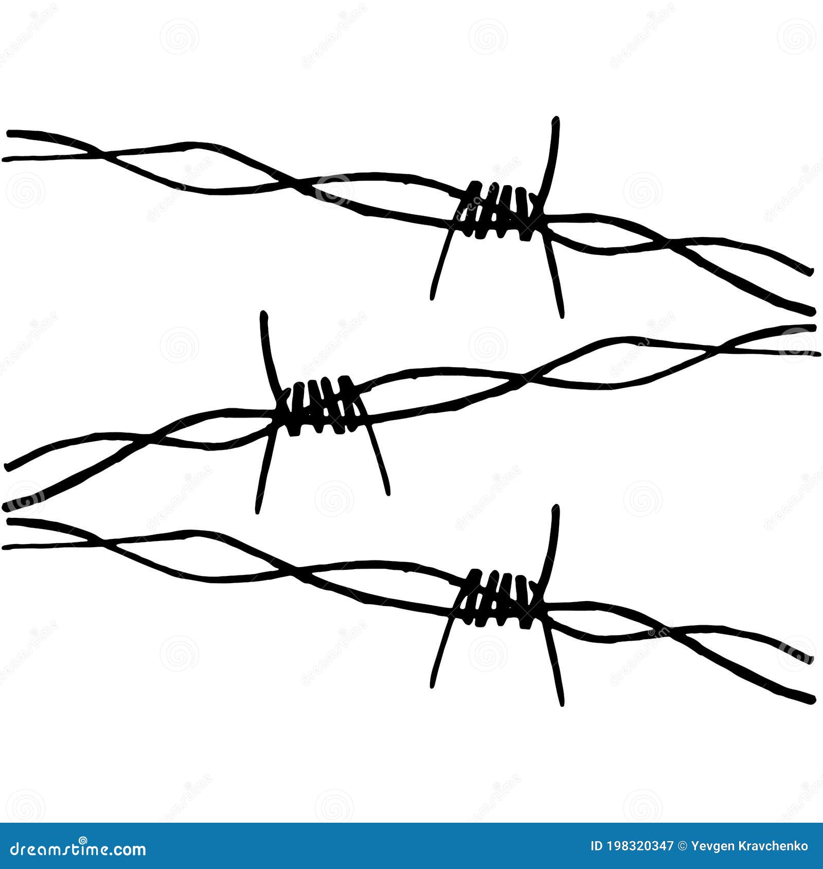 Pattern With Barbed Wire Cartoon Vector | CartoonDealer.com #67733623