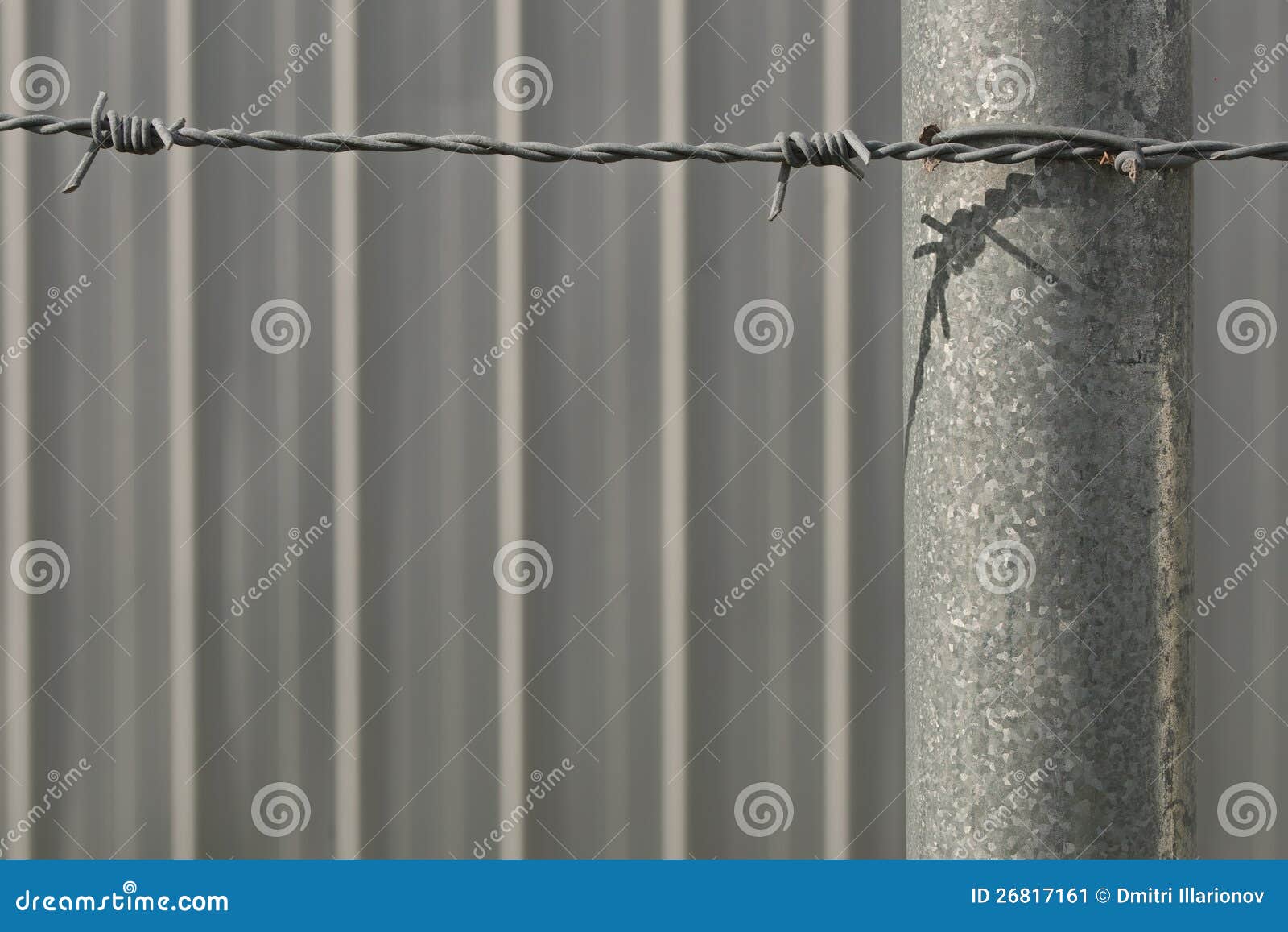 Barbed wire and wall stock image. Image of barrier, barbed - 26817161