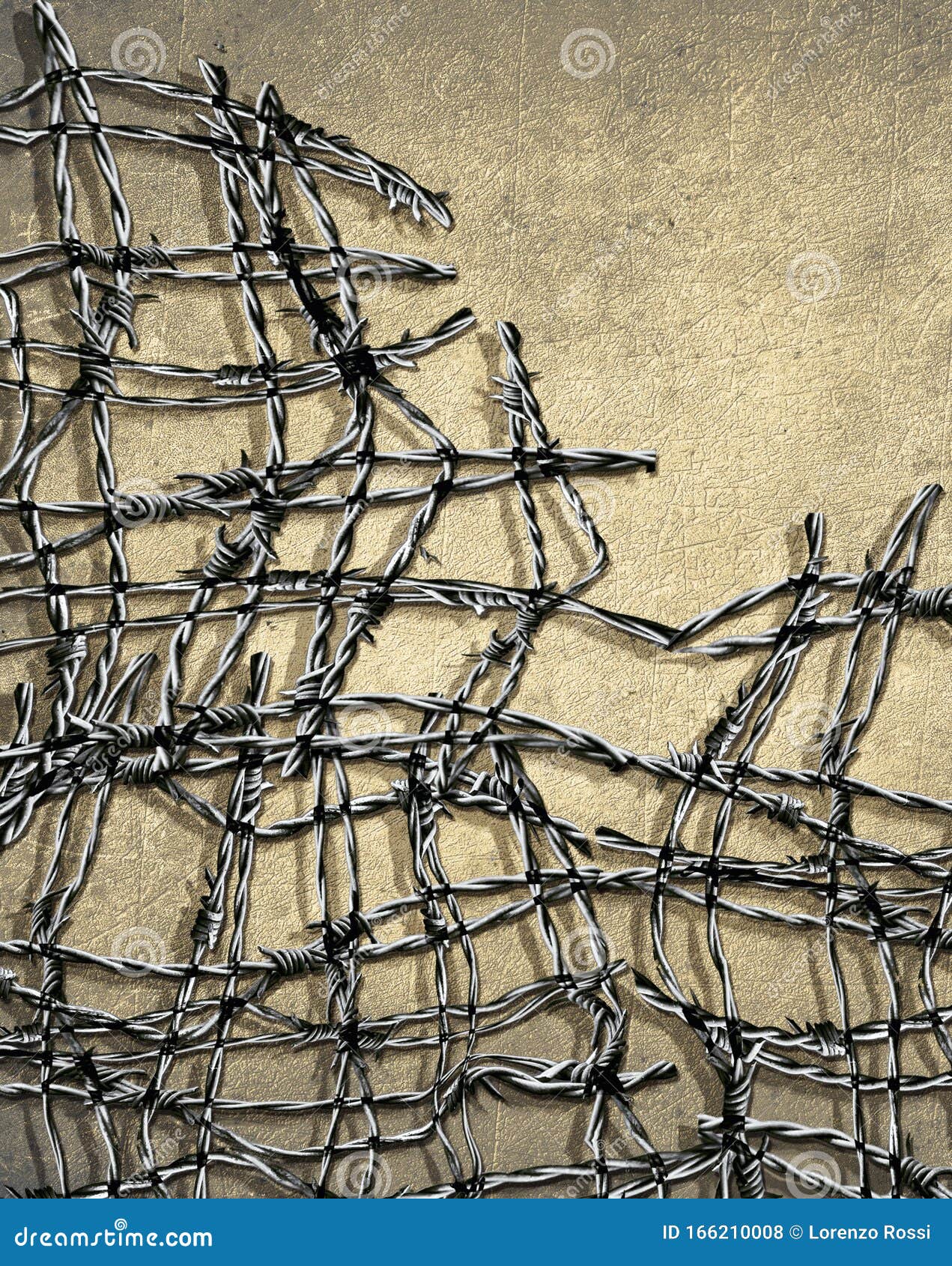 Barbed Wire and Wall Background Stock Photo - Image of space, barbwire ...