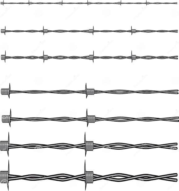 Barbed wires vector stock vector. Illustration of electrical - 6637824