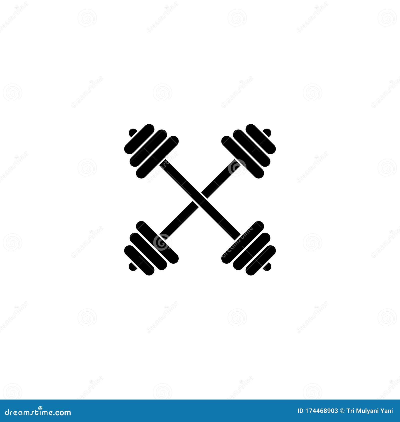 Barbel Icon Vector Design Symbol Stock Vector - Illustration of sports ...