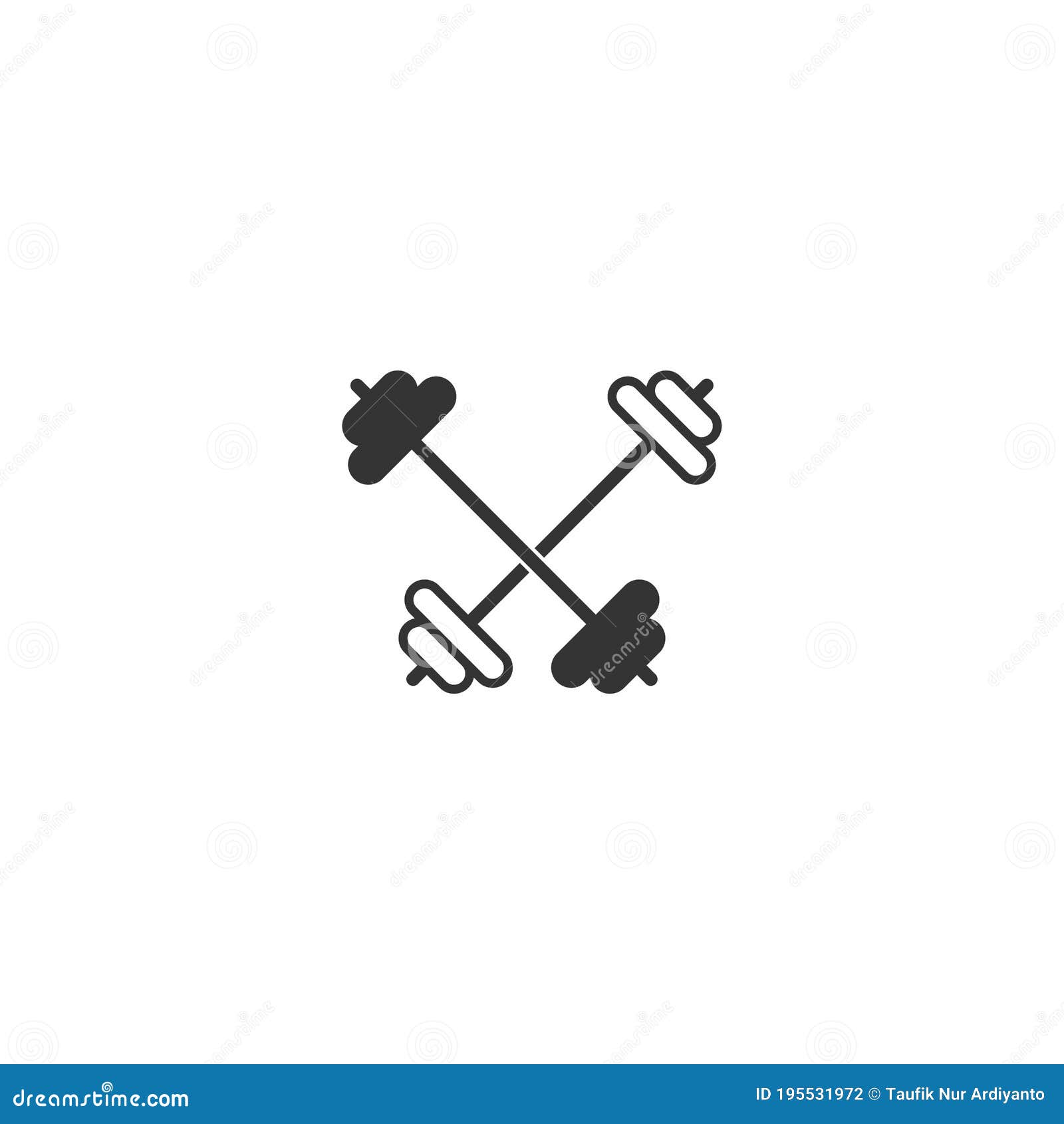 Barbel logo icon design stock vector. Illustration of isolated - 195531972