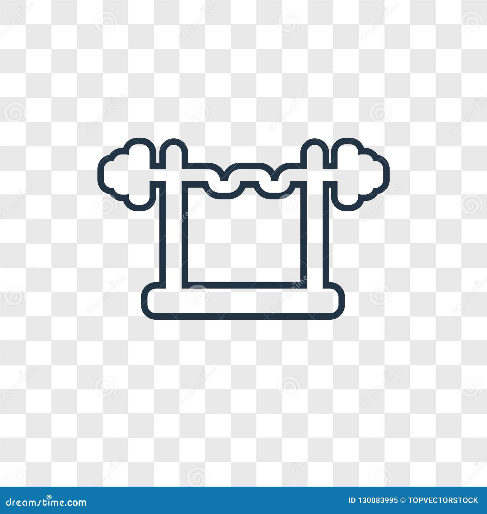 Barbell Concept Vector Linear Icon Isolated on Transparent Background ...