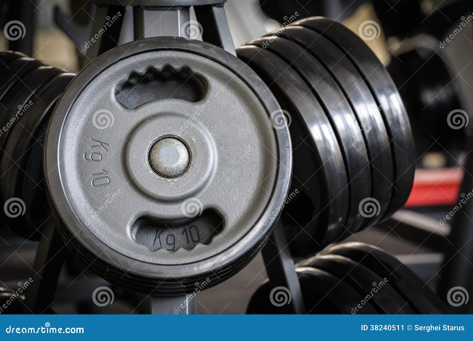 Barbell Plates Rack Royalty-Free Stock Photo | CartoonDealer.com #49391085