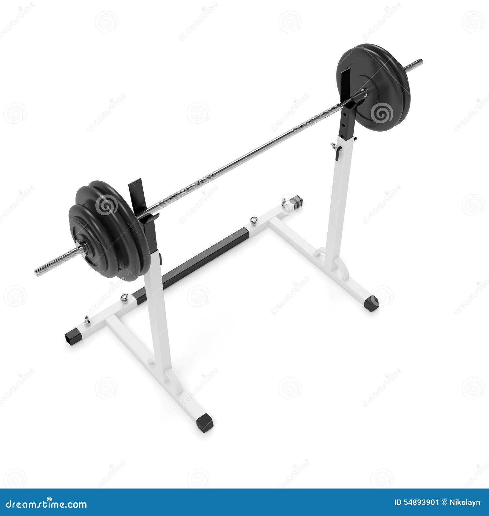 Barbell rack stand stock illustration. Illustration of rack - 54893901
